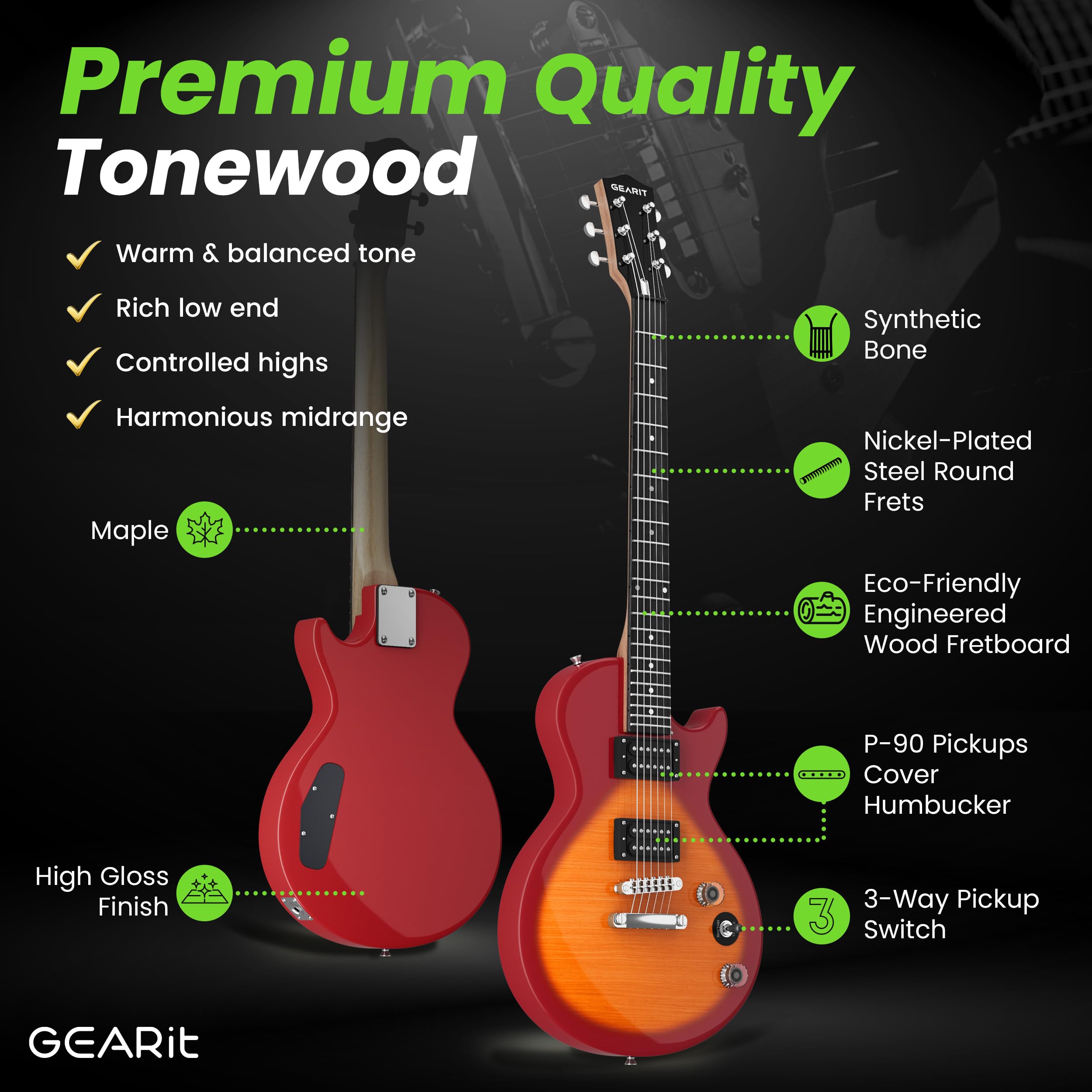 Snapklik.com : GEARit 39 Inch Full Size Electric Guitar Bundle w ...