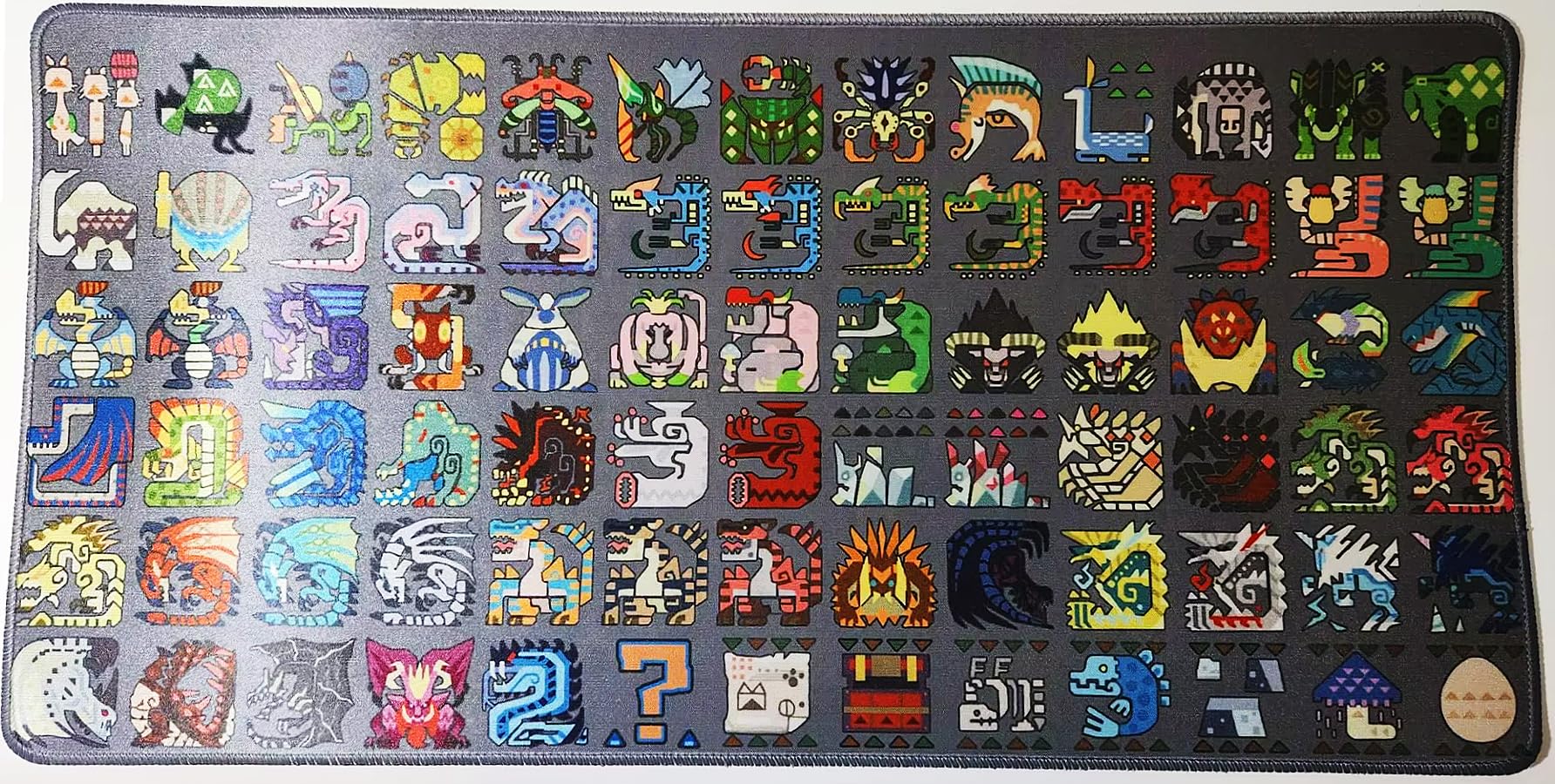 Amazon.com: 24 x 12 Inches Monster Icons Extend Mouse Pad Mousepad ...