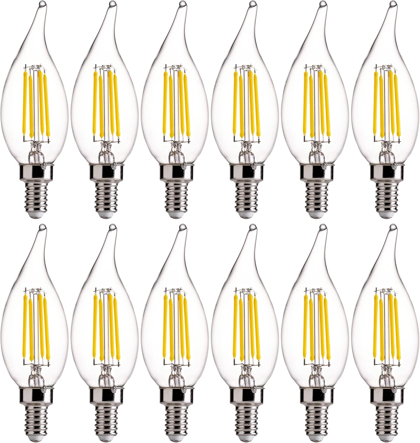 Amazon.com: FLSNT LED Candelabra Light Bulbs, CA11 E12 Chandelier LED ...