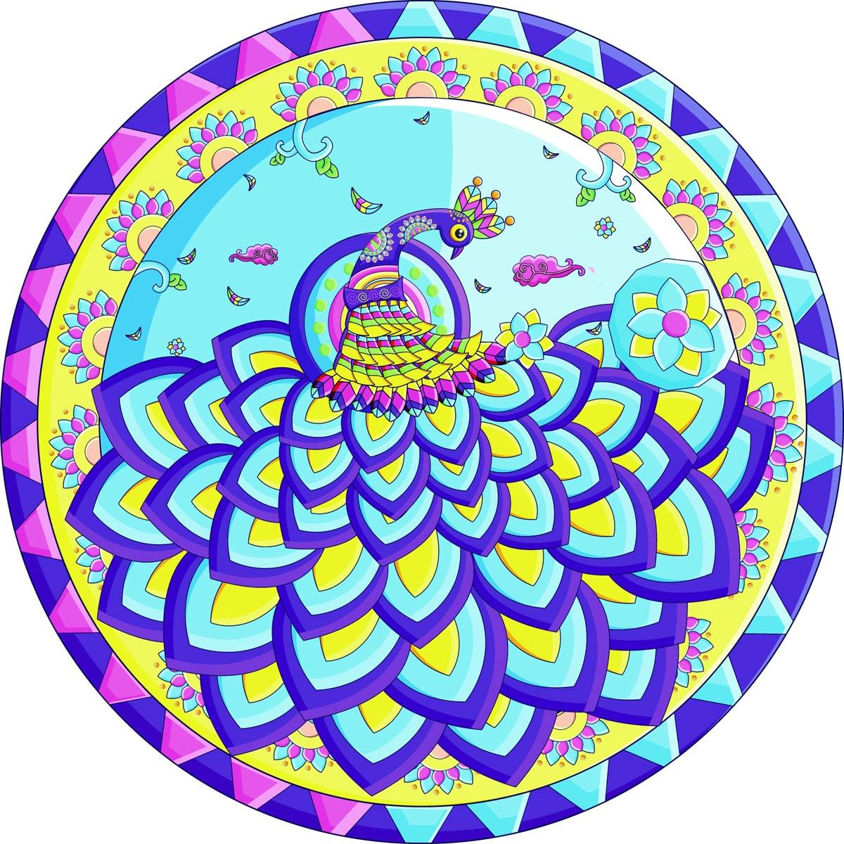 Amazon.com: Bgraamiens Puzzle-Blue Ballet Fairy-1000 Pieces Round ...
