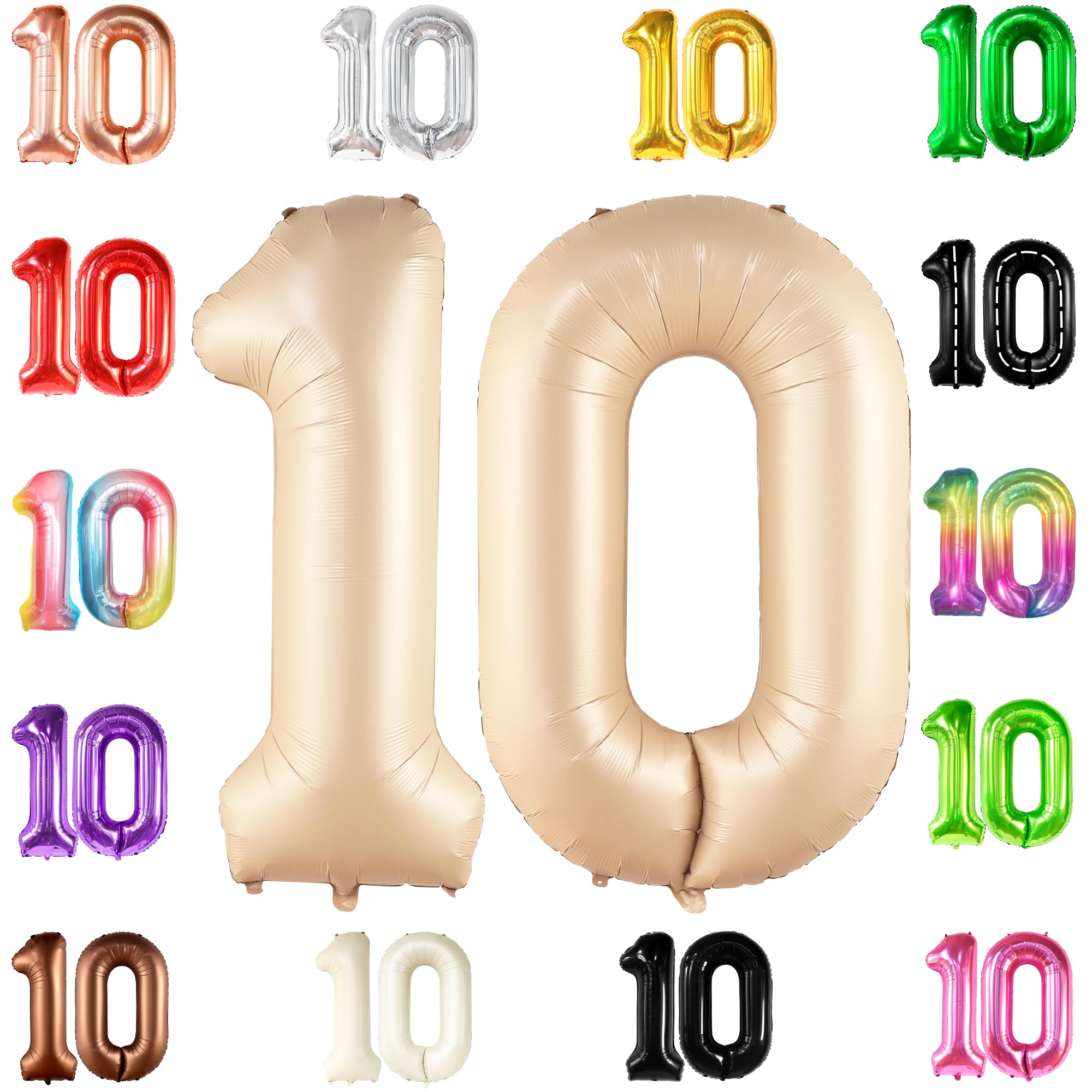 Snapklik.com : KatchOn Giant Caramel 10 Balloon Number
