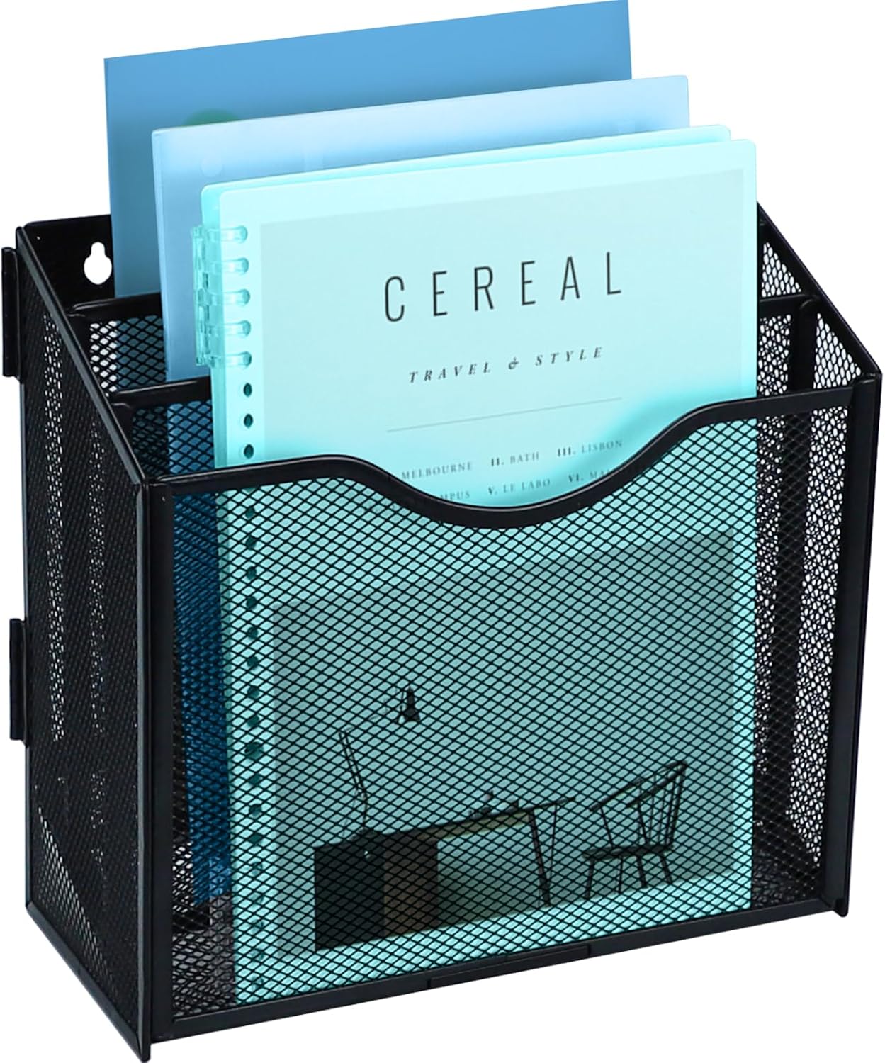 Amazon.com : TSDRBWO Metal Desktop File Organizer with 3 Vertical ...