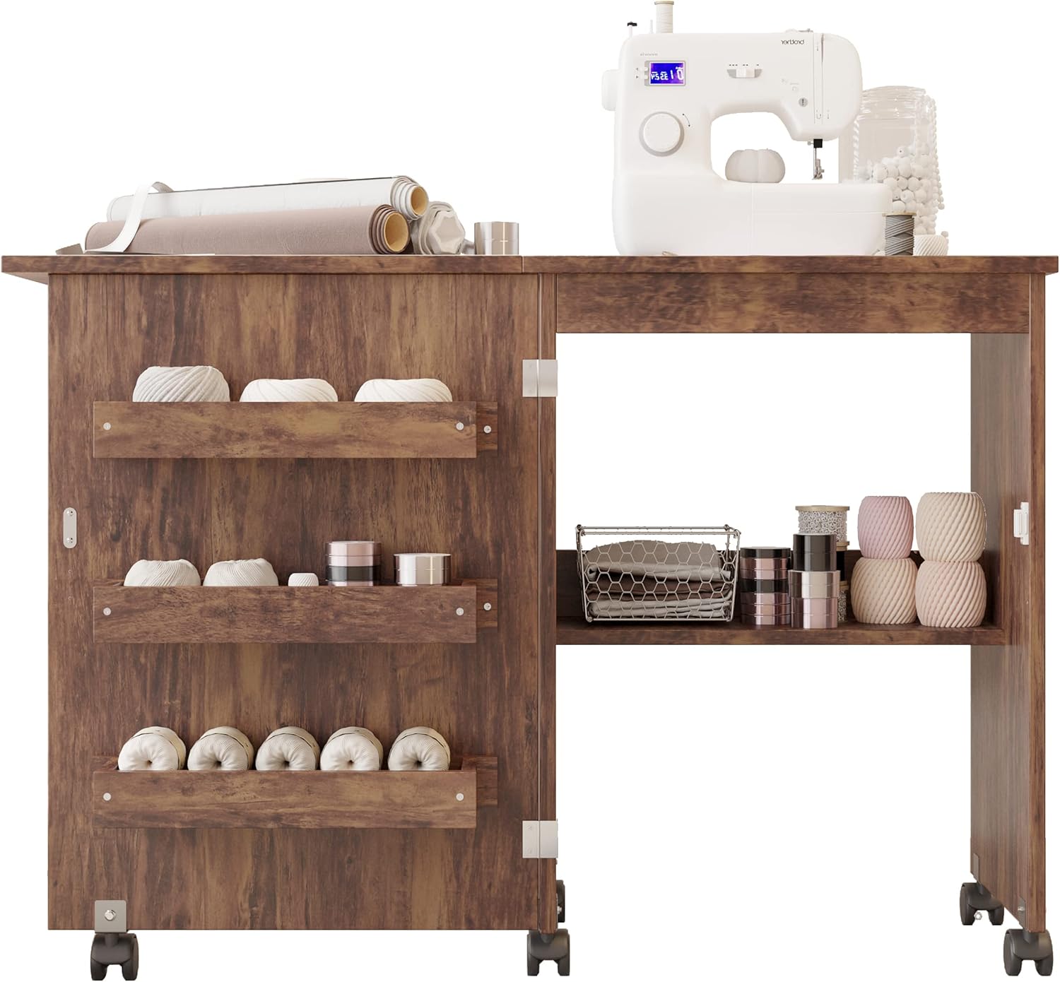 Amazon.com: Usinso Folding Sewing Table Multifunctional Sewing Machine ...