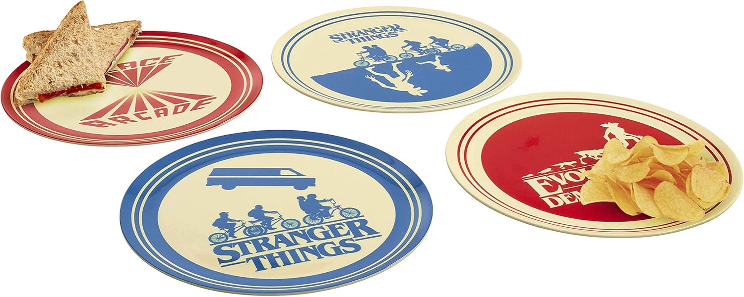 Funko UT-ST06345 Stranger Things Plate Set, Melamine, Multicolour, One ...