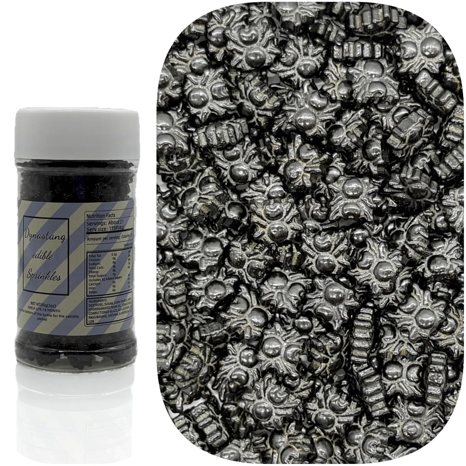 Amazon.com: Dynastang Spiders Sprinkles Halloween Edible Spider Cake ...