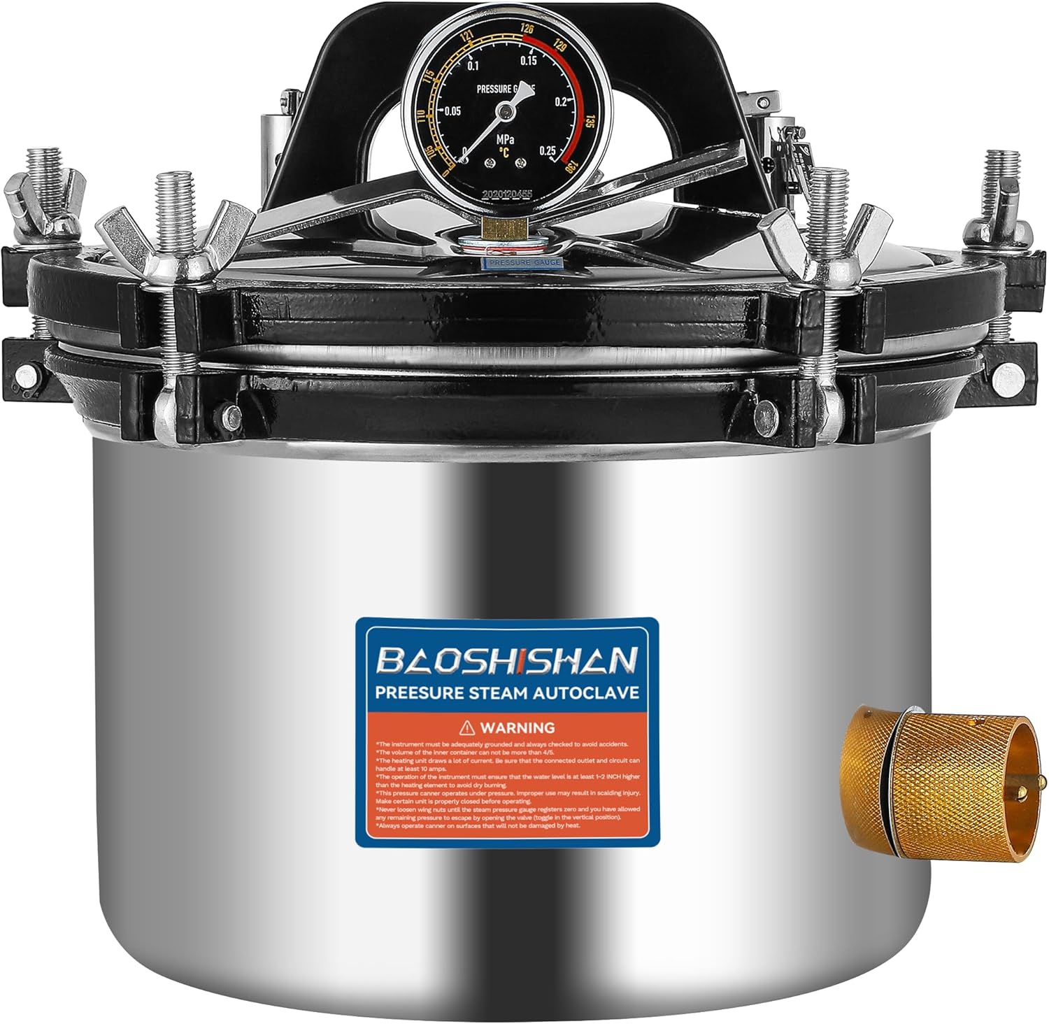 BAOSHISHAN 8L Portable Lab Autoclave - Stainless Barbados | Ubuy