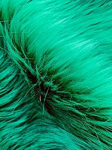 Amazon.com: Sasha Emerald Green 2 Inch Long Pile Soft Luxury Faux Fur ...