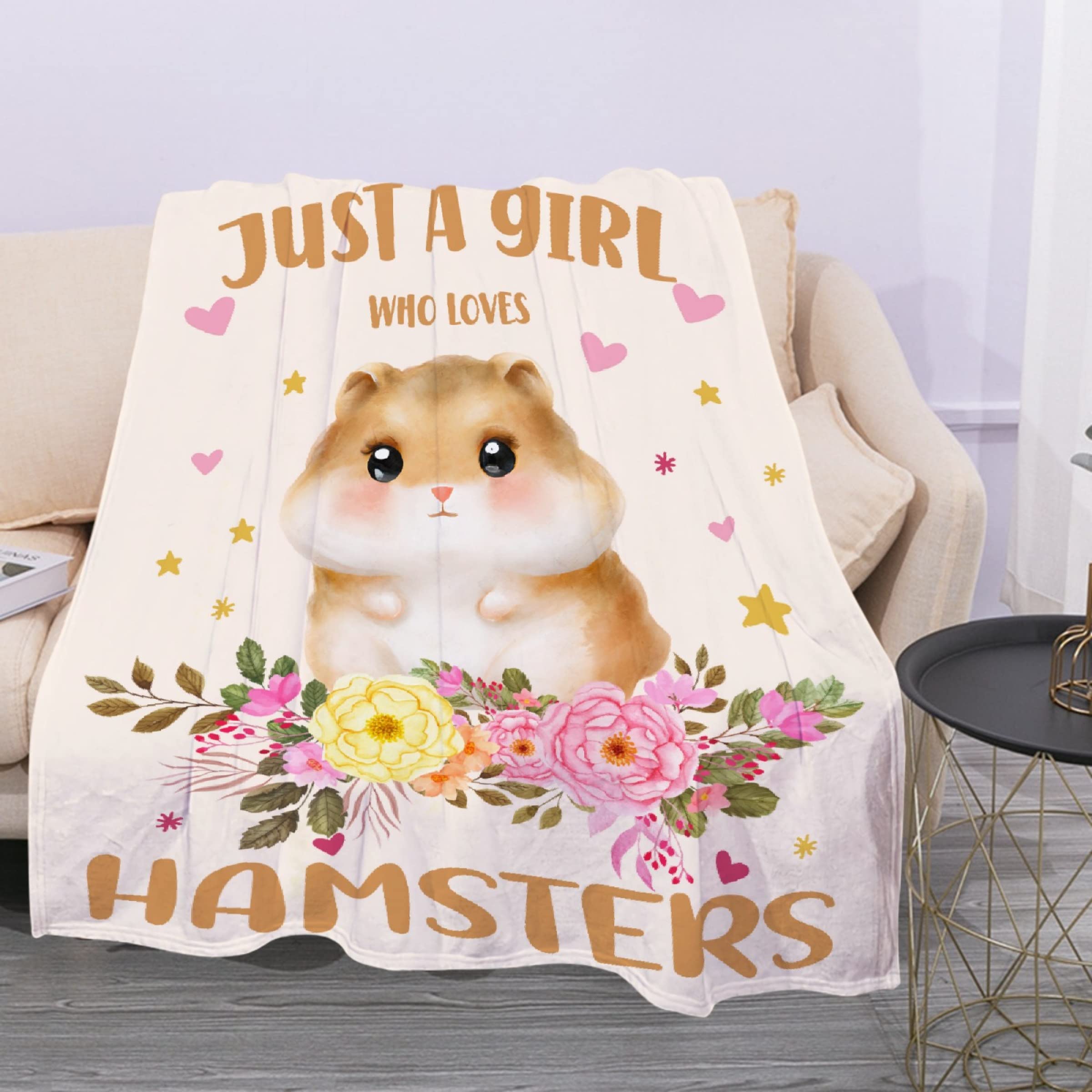Amazon.com: Mokukenren Just A Girl Who Loves Hamsters Blanket ...