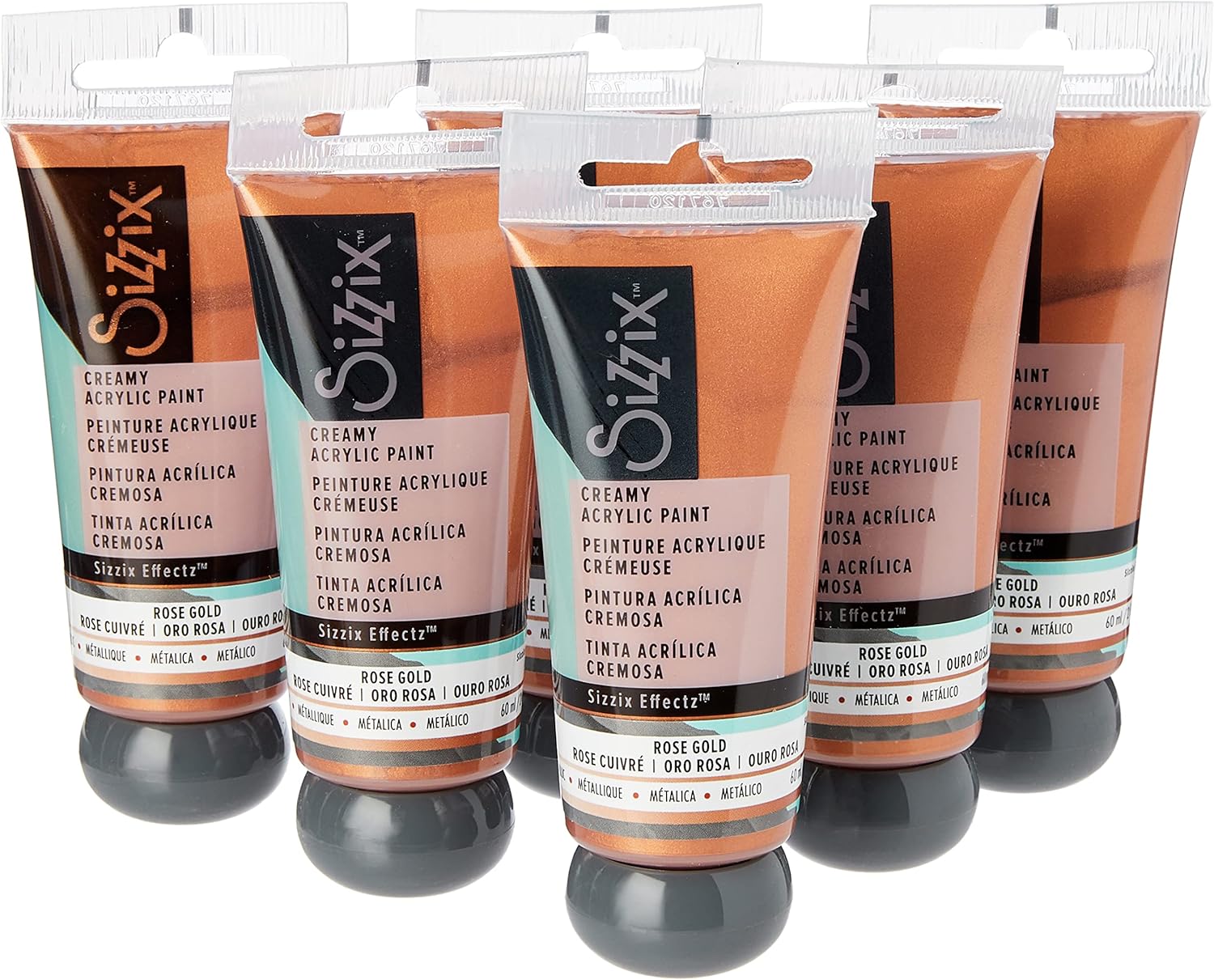 Amazon.com: Sizzix Rose Effectz Creamy Metallic Acrylic Paint Gold 60ml ...