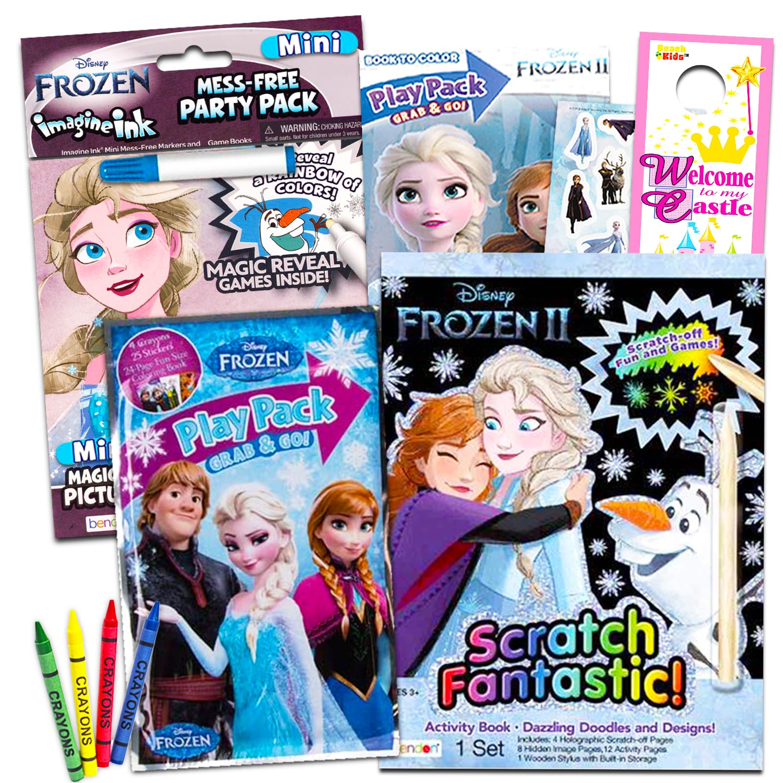 Amazon.com: Disney Frozen Coloring and Activity Book Set - Bundle with ...