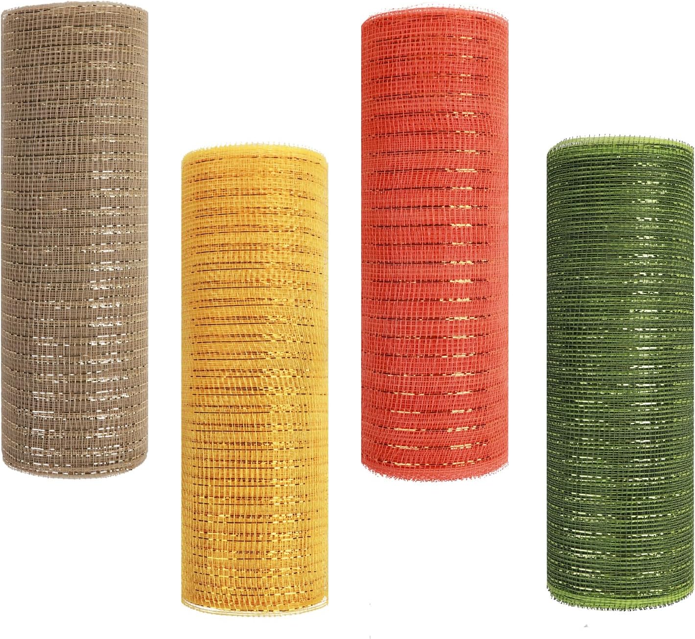 Amazon.com: 4 Rolls Deco Mesh Ribbon for Wreath Decor, 10 Inch *30 FT ...