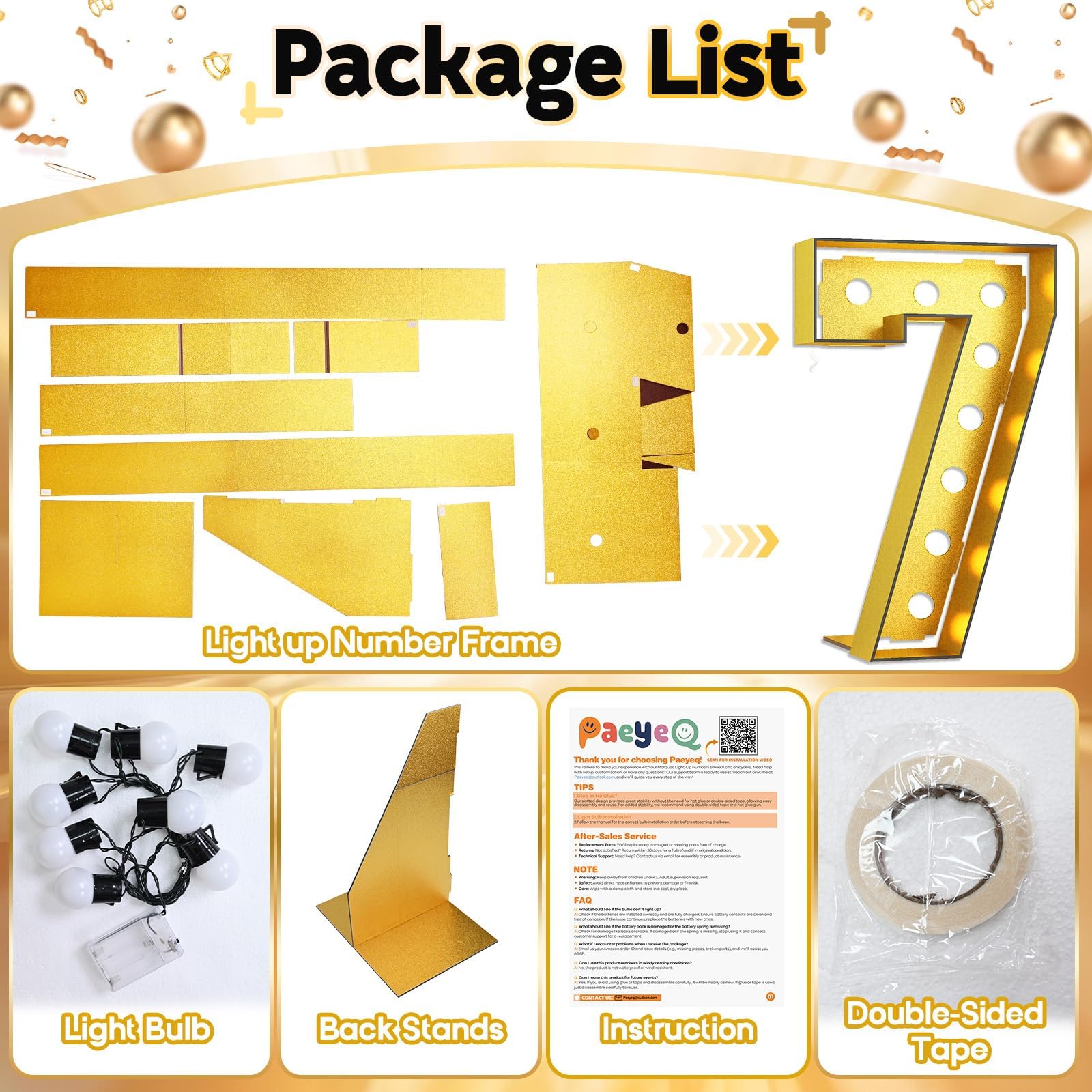 Snapklik.com : Light Up Numbers 70, 4FT Light Up Numbers Number 70 ...