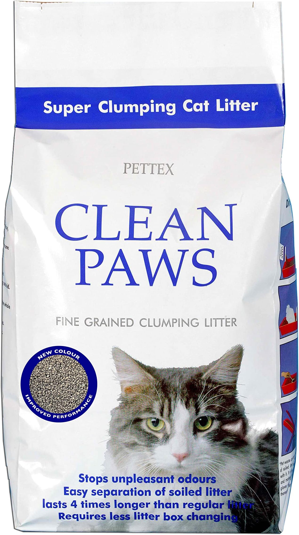 Pettex Clean Paws Super Clumping Ultra Cat Litter 15 kg, clear : Amazon ...