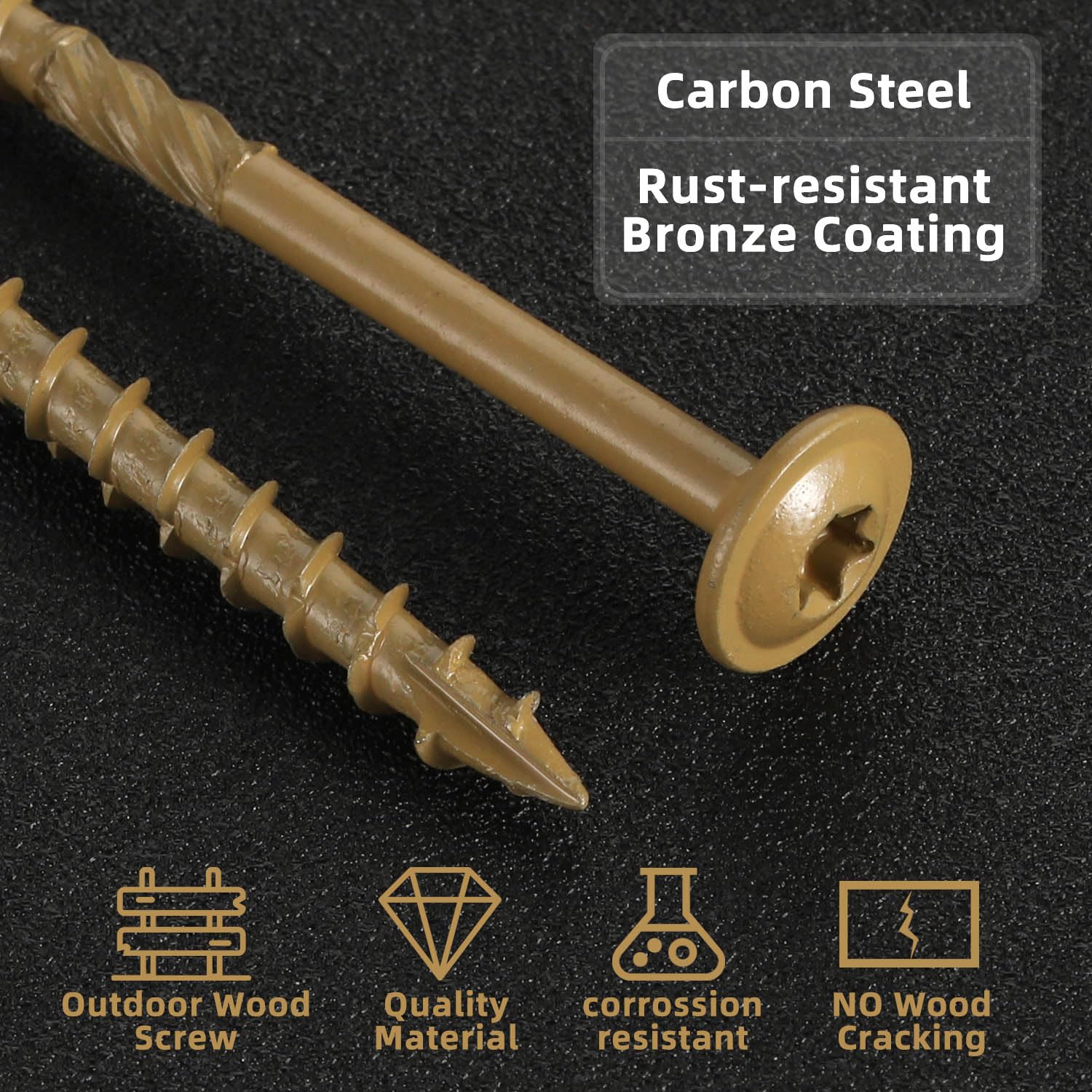 Snapklik.com : 100 PCS #14 X 3 Wood Screws, Torx Drive Multi-Purpose ...