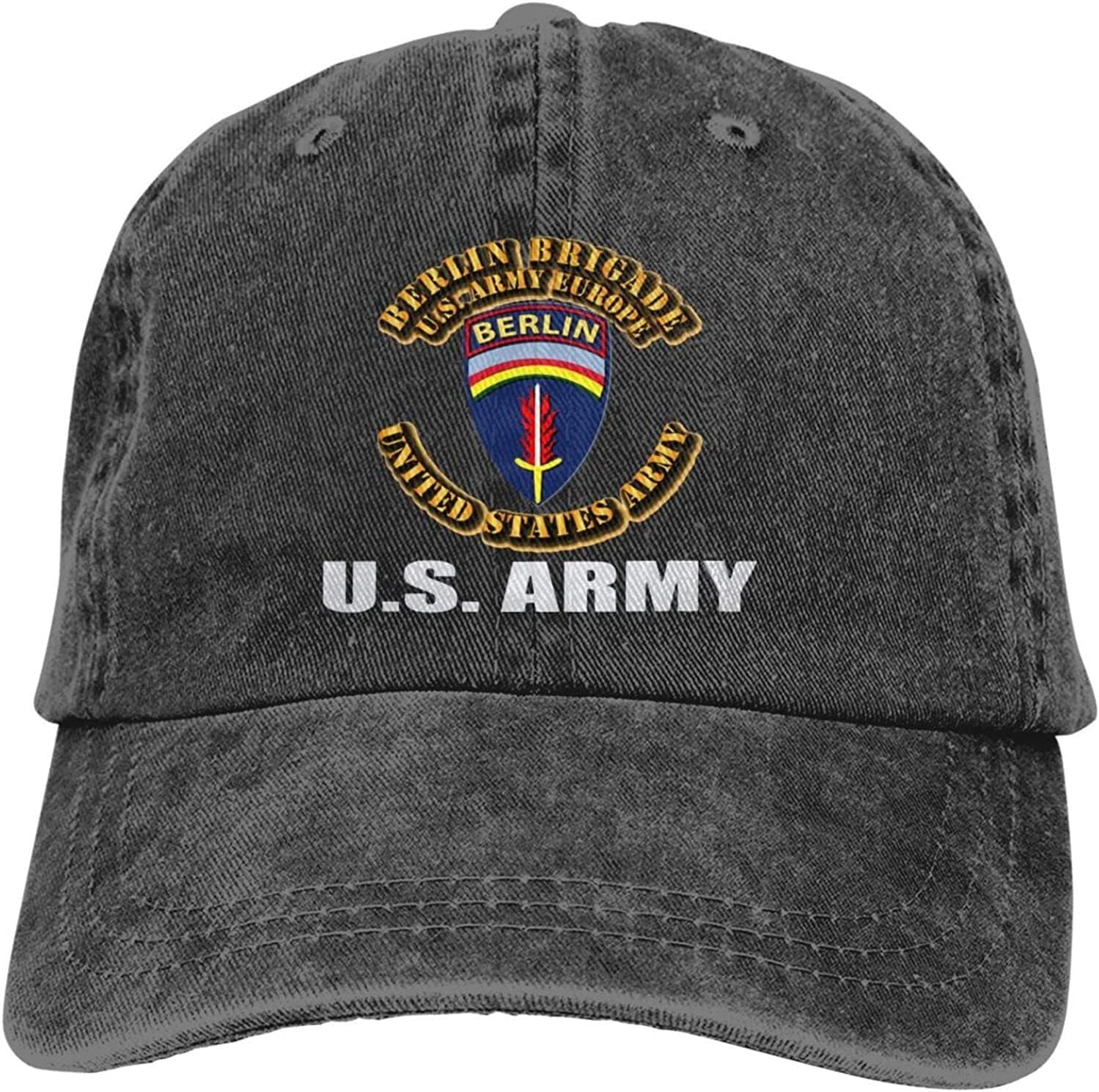 Us Army Berlin Brigade Unisex Sandwich Cap Denim Hats Baseball Cap at ...