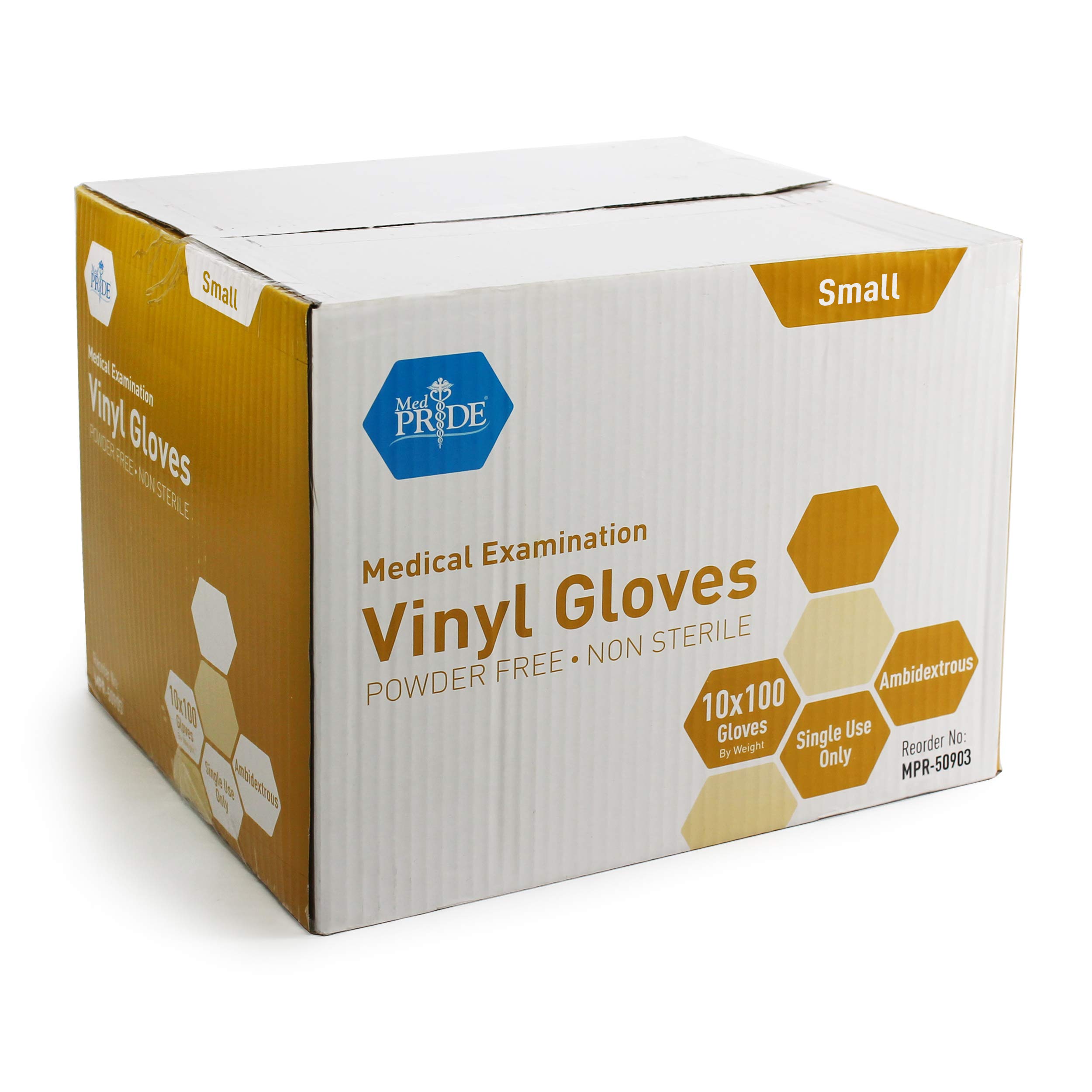 Snapklik.com : MED PRIDE Medical Vinyl Examination Gloves