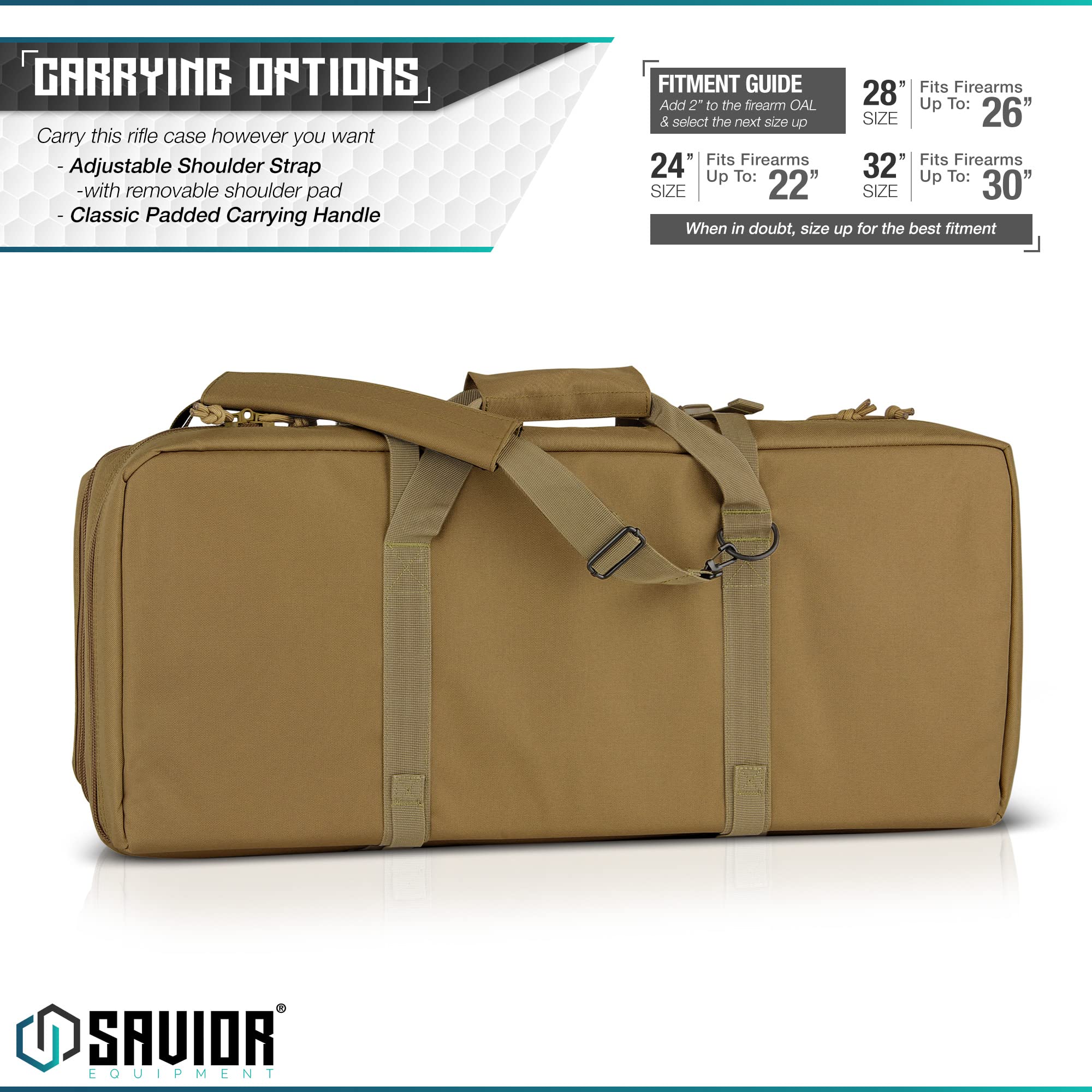 Savior Equipment American Classic 24" 28" 32" Tactical Double Rifle Bag ...