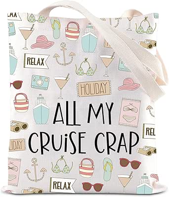 Amazon.com - Cruise Vacation Tote Bag All My Cruise Crap Tote Bag ...