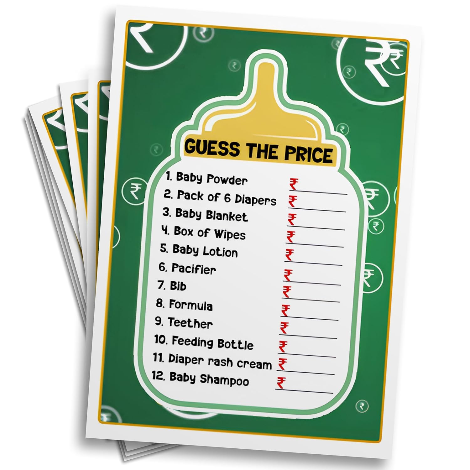 Buy AllNeedz Baby Shower Guess Card Game - 15 Cards, Multicolor, 21 cm ...