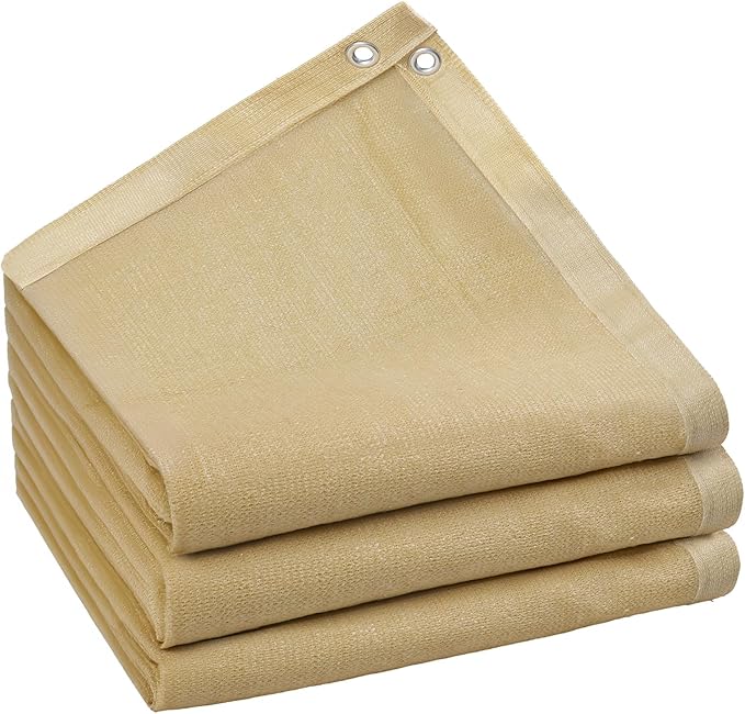 Amazon.com : JXXXN 90% Shade Fabric Sun Shade Cloth, 10 x 20' Beige ...