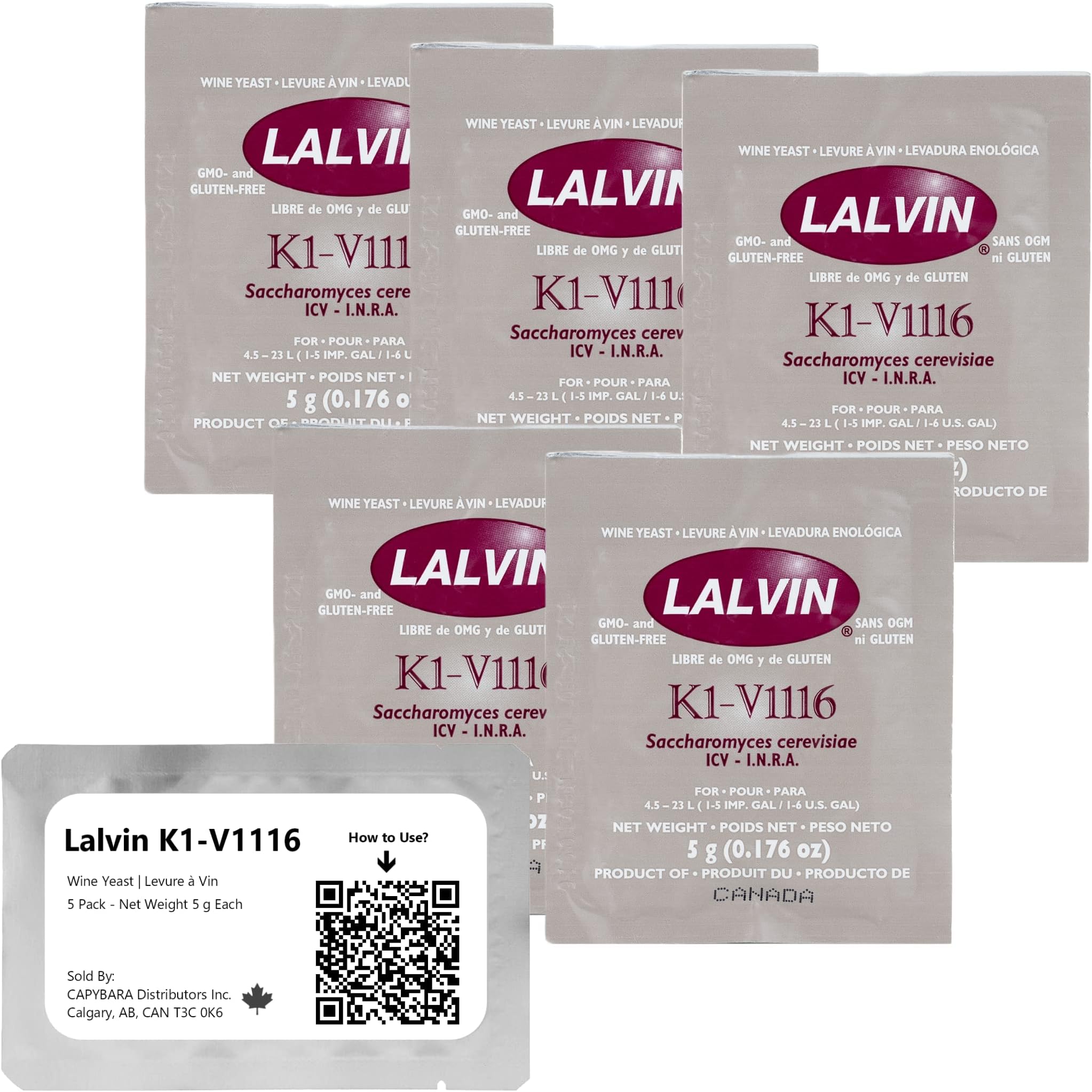 Amazon.com: Lalvin K1V-1116 Wine Yeast - 10-Packs : Grocery & Gourmet Food