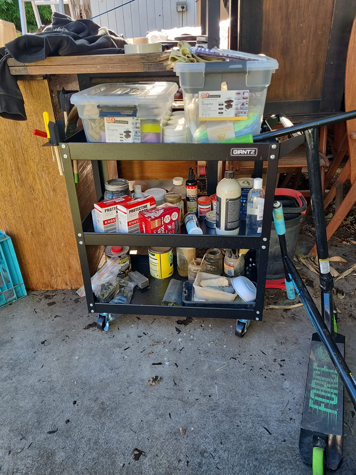 Giantz 3 Tier Steel Tool Trolley, Tools Storage Trolleys Cart Mechanic ...