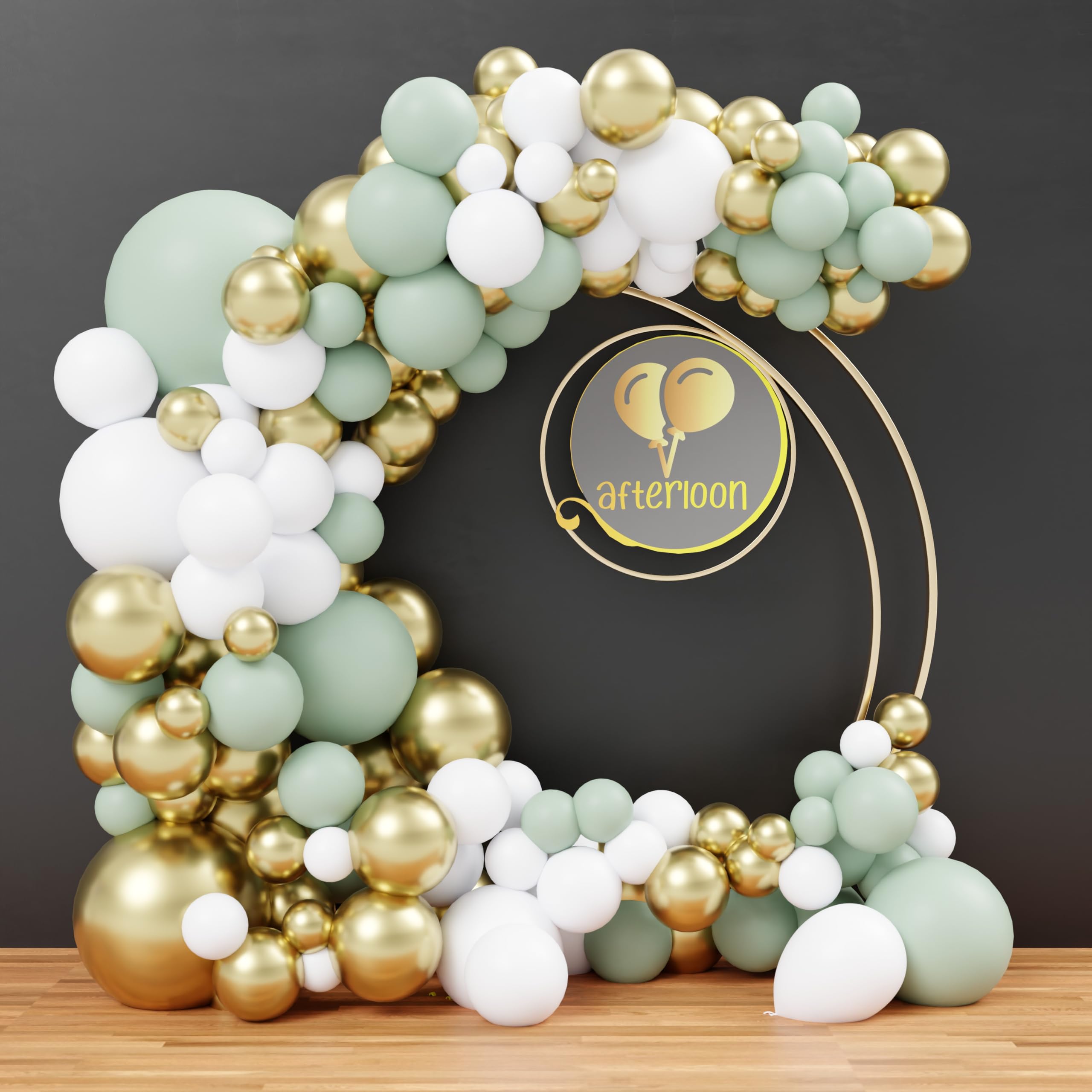 Amazon.com: AFTERLOON® Biodegradable Balloons 138pcs Sage Green ...