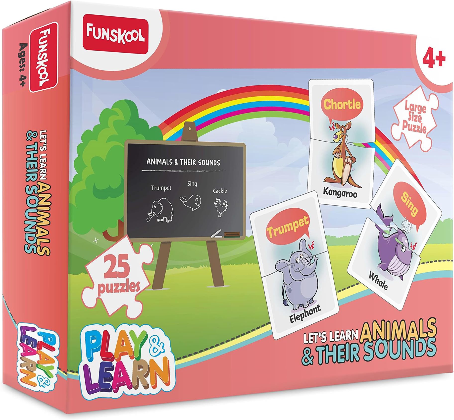 Buy Funskool Play and Learn Animals and Their Sounds, Multi Color ...
