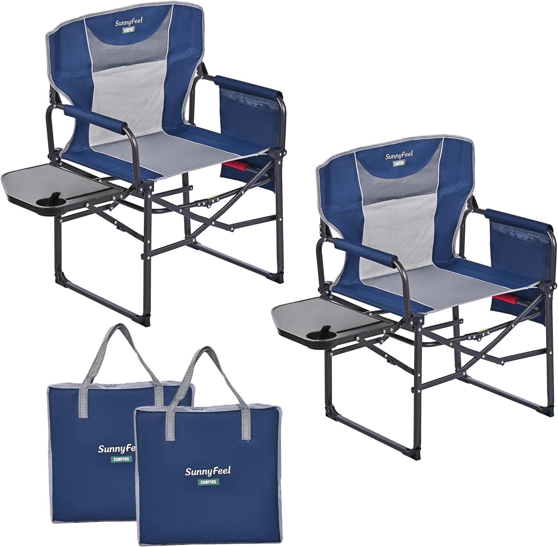 Amazon.com : SUNNYFEEL Camping Directors Chair, Heavy Duty,Oversized ...