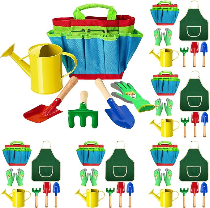 Amazon.com: Wettarn 42 Pcs Gardening Tools for Kids Children Garden Set ...