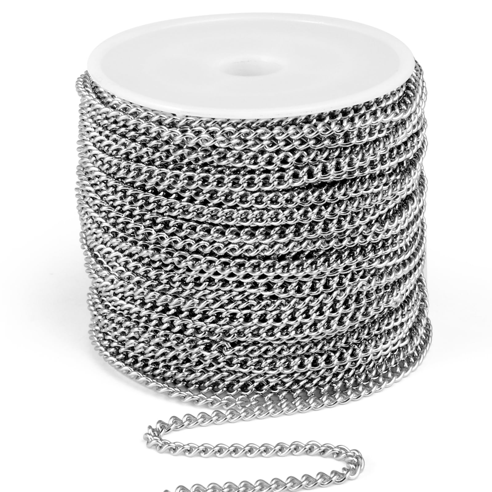 Amazon.com: [66 Feet/ 20M] Stainless Steel Curb Chain, 3mm 304 ...