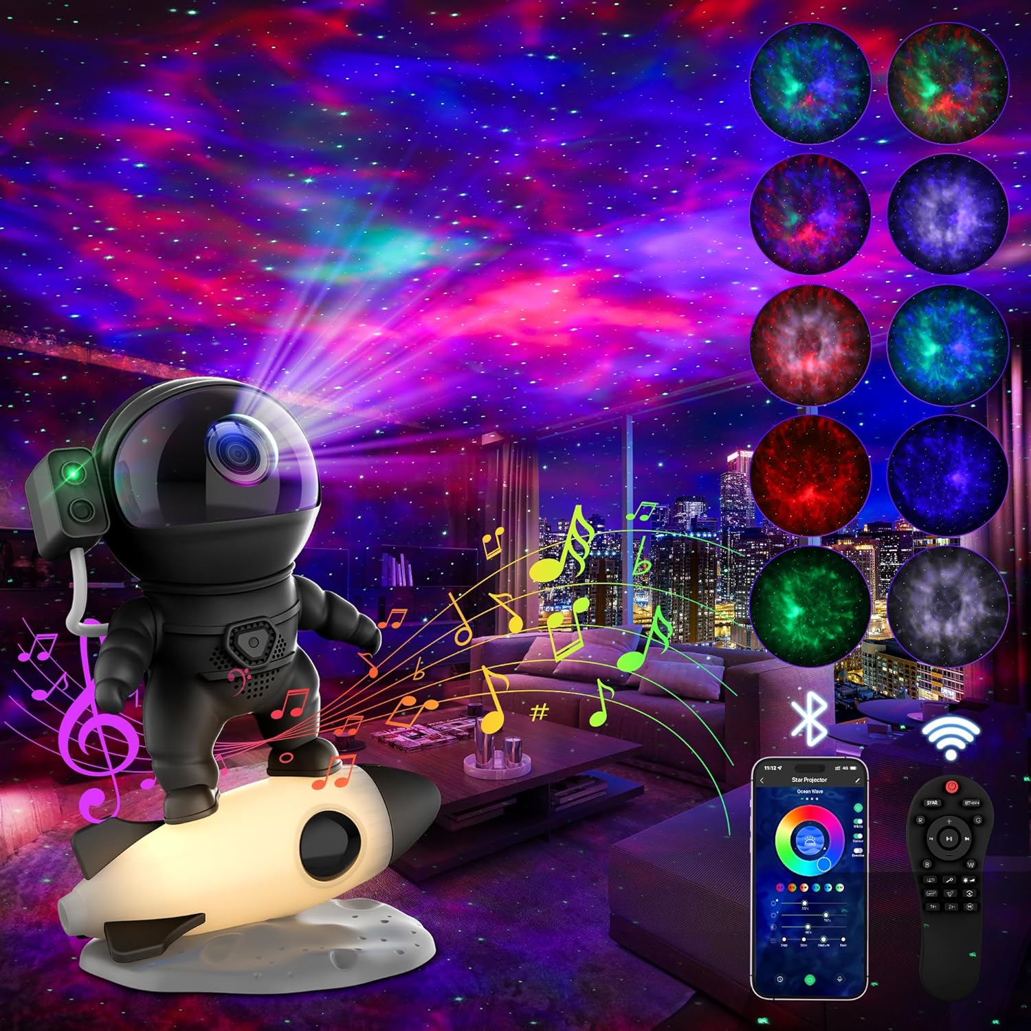 Astronaut Galaxy Projector for Bedroom, Star Projector Galaxy Light ...