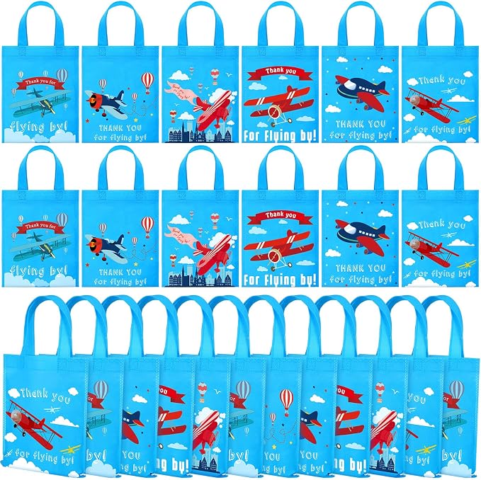 Amazon.com: Ferraycle 24 Pcs Airplane Party Favor Bags Airplane Goodie ...