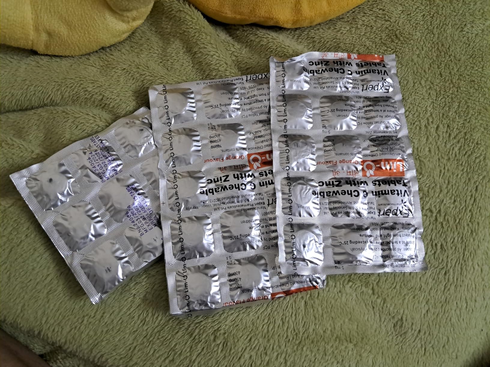 Lim-O Vitamin C(500mg) & Zinc, Chewable Tablets for Immunity Skin ...
