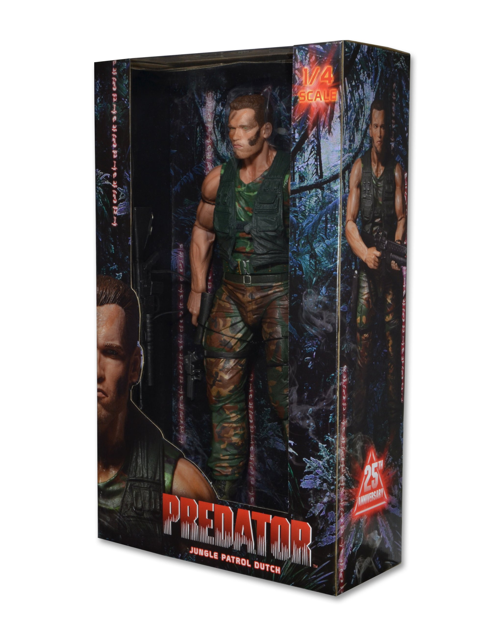 NECA Predators Dutch Arnold Schwarzenegger Action Figure, 1/4 Scale ...