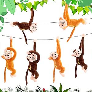 Amazon.com: Puteraya 6 Pack 18 Inch Hanging Monkey Stuffed Animal Toys Cute Soft Plush Hanging ...