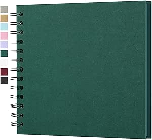 Amazon.com: Yopih 7 x 7 Inch DIY Scrapbook Photo Album Hardcover Kraft ...
