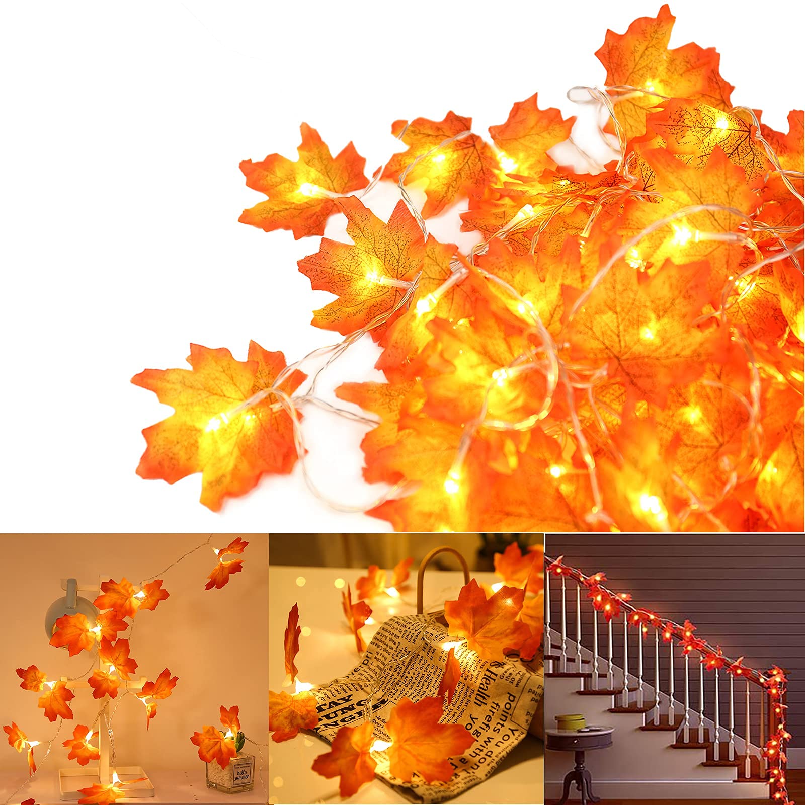 Fall Leaf String Lights ApolloBox, 50% OFF