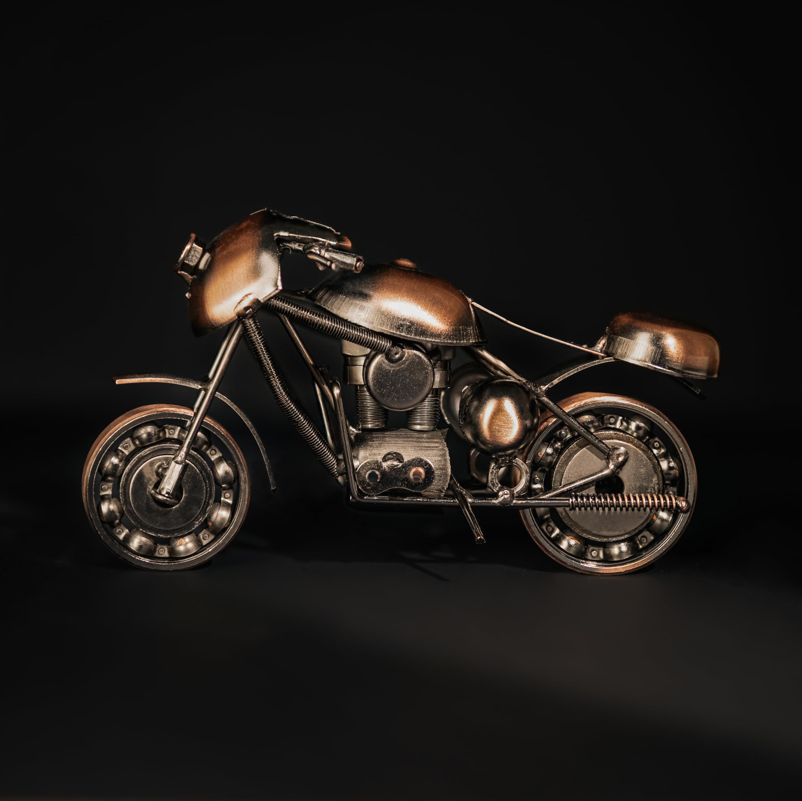 Homezone Metal Motorbike Model - Bronze Metal Collectible Art Sculpture ...