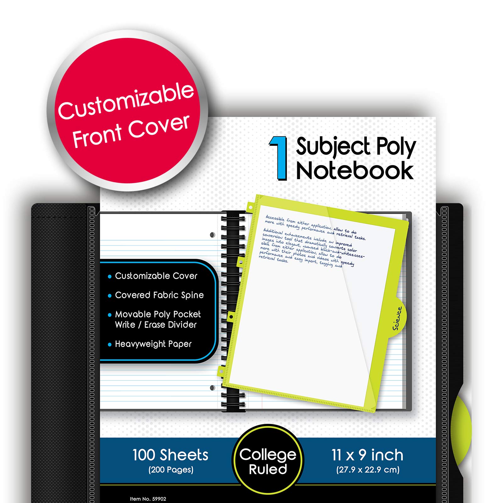Snapklik.com : iScholar iQ 1-Subject Poly Cover Wirebound Notebook ...