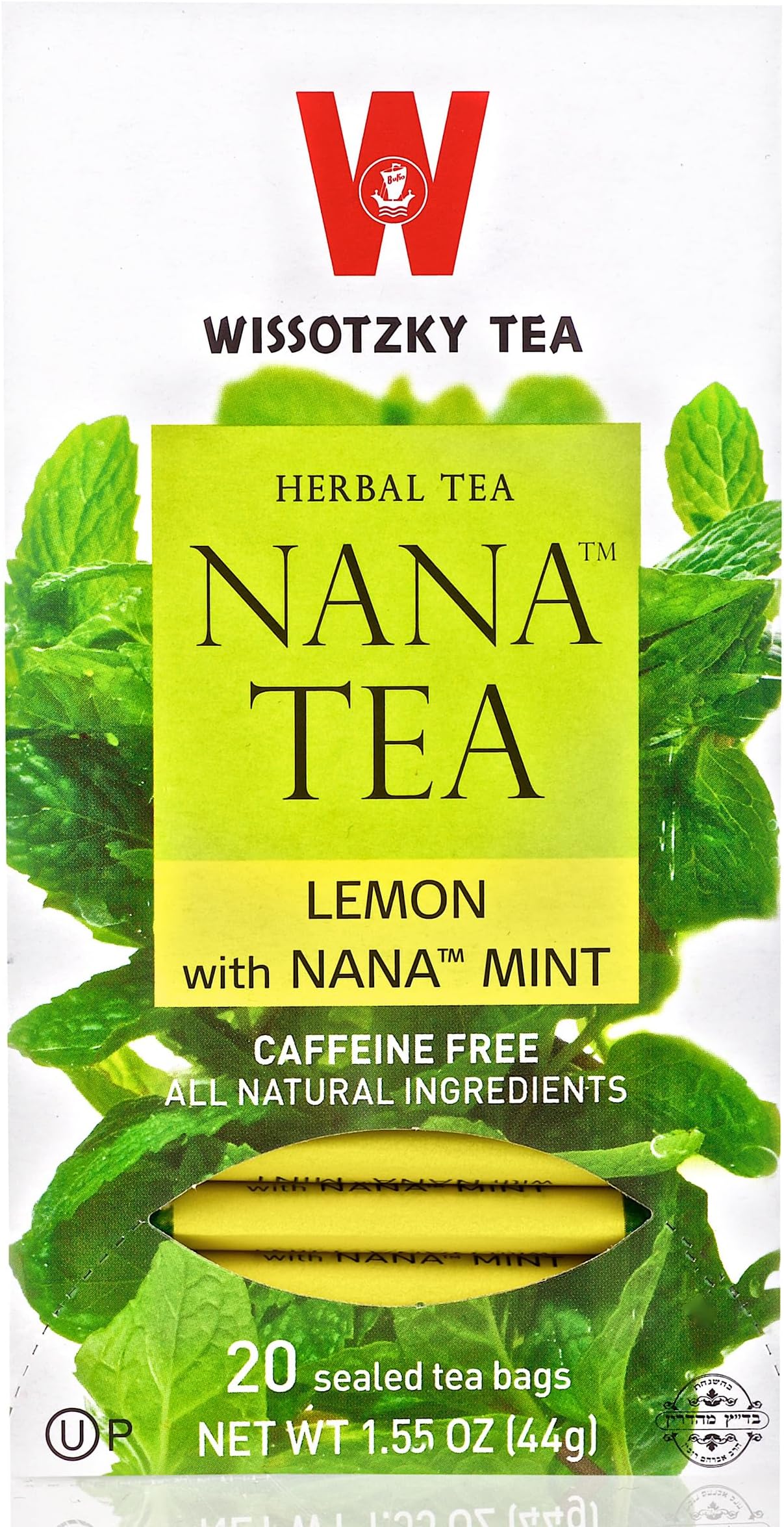 Amazon.com : Wissotzky Nana Mint & Lemon Fusion Tea, 20 Tea Bags ...