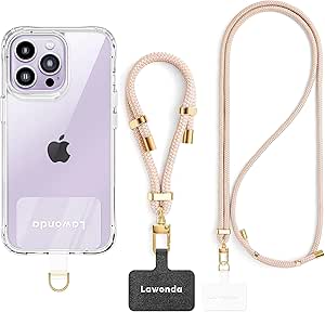 Amazon.com: Lawonda 2 Pads Phone Lanyard Adjustable Crossbody Cell ...
