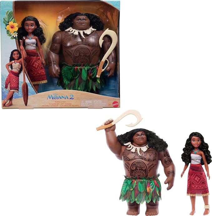 Amazon.com: Mattel Disney Moana 2 Voyager 2 Doll Set, Moana & Maui ...