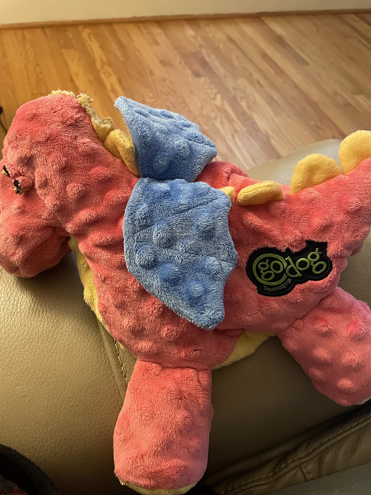 $8/mo - Finance goDog Dragons Squeaker Plush Dog Toy with Chew Guard ...