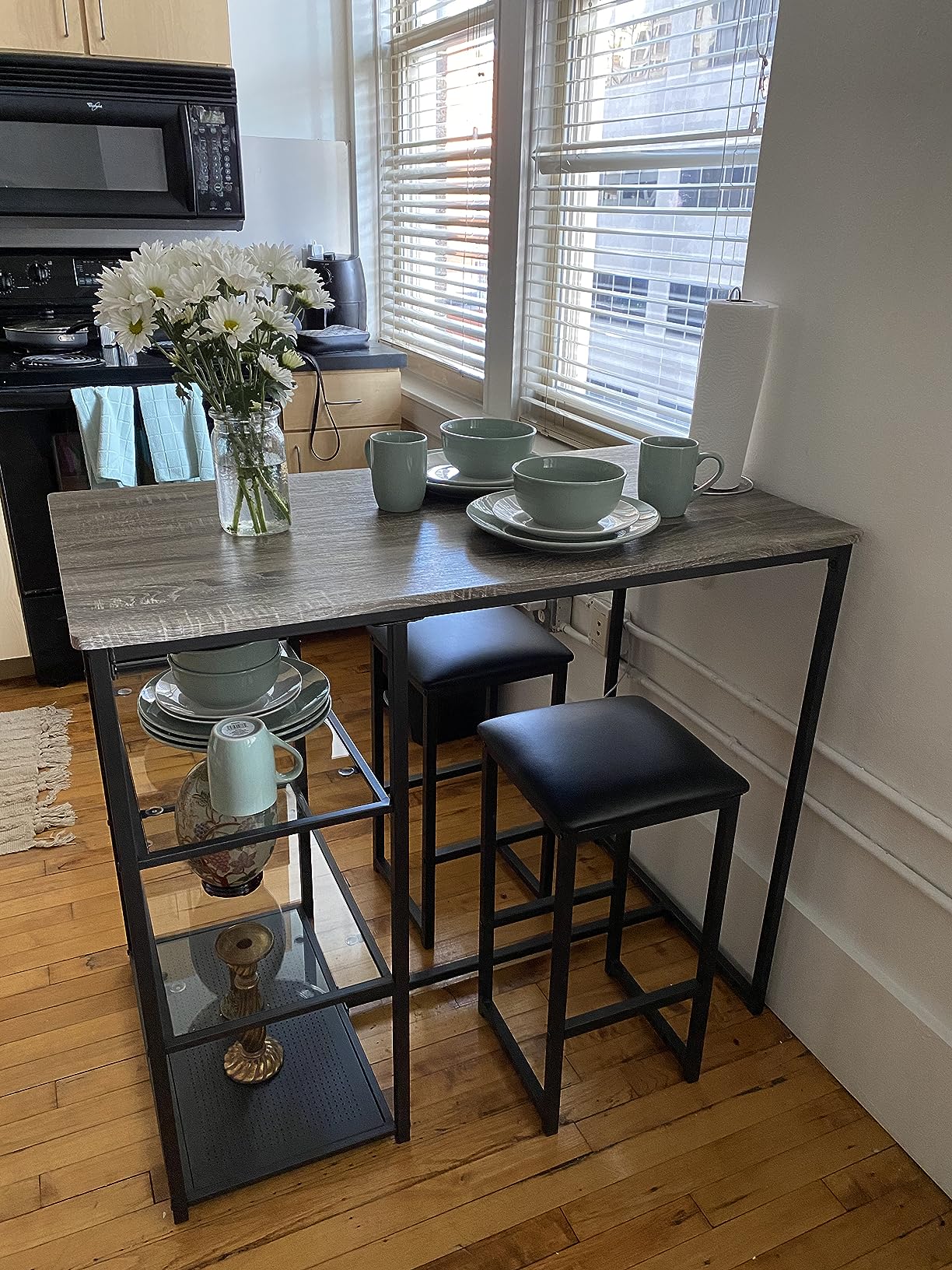 $25/mo - Finance VECELO Kitchen Dining Room Table Sets for 4, 5 Piece ...