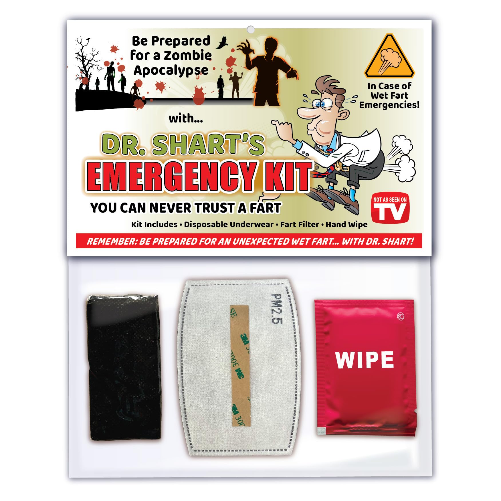 Amazon.com: Zombie SHART Wet Fart Emergency Kit - Funny Gift Gag Joke ...