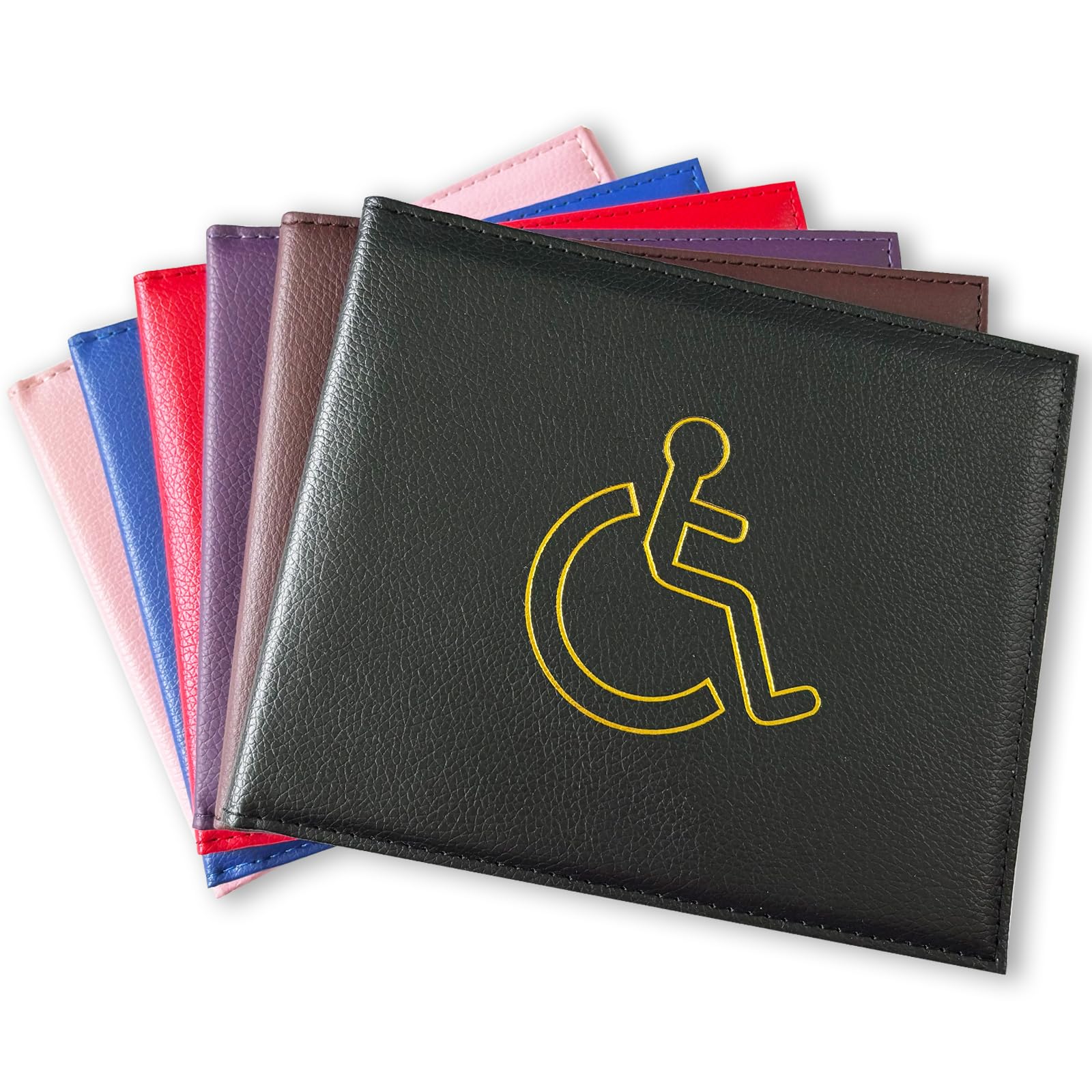 KISUOMAOYI PU Leather Disabled Parking Badge Holder, Disability Parking ...