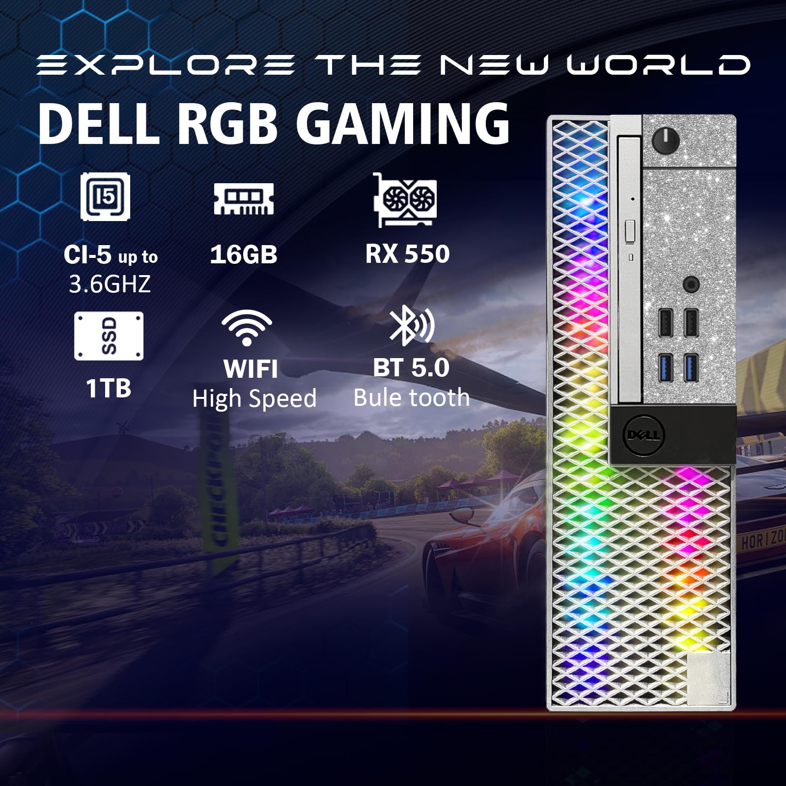 Snapklik.com : Dell RGB Gaming Desktop Computer, Intel Quad Core I5 ...