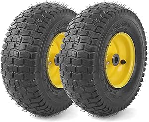 Amazon.com: AR-PRO 13x5.00-6 Tire and Wheel Assembly (2-Pack), Tubeless Lawn Mower Tire with Rim ...