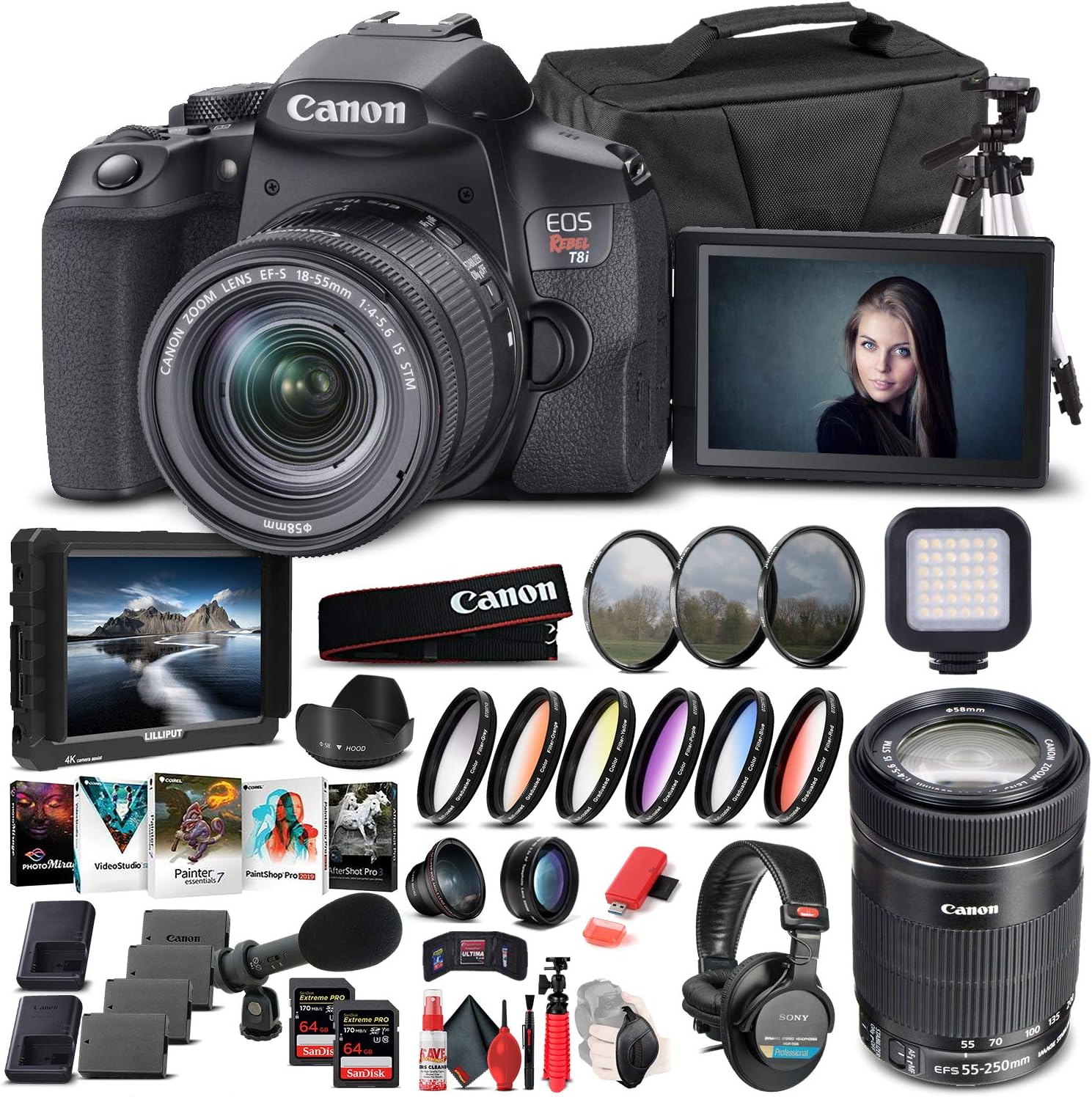 Amazon.com: Canon EOS Rebel T8i DSLR Camera with 18-55mm Lens (3924C002 ...